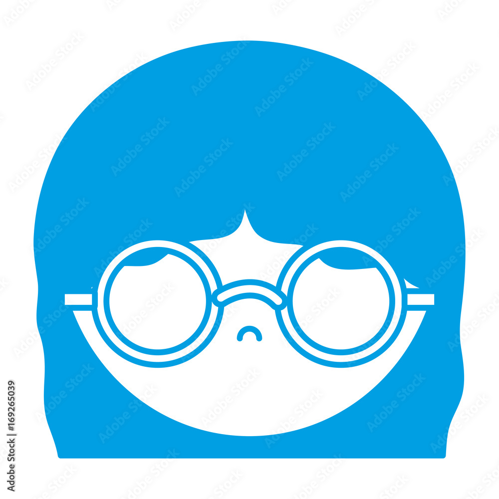 girl with glasses icon over white background vector illustration Stock ...