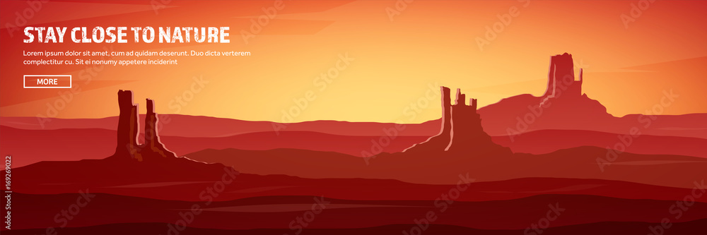 Vetor de Desert trip header. Extreme tourism and travelling. Back to ...