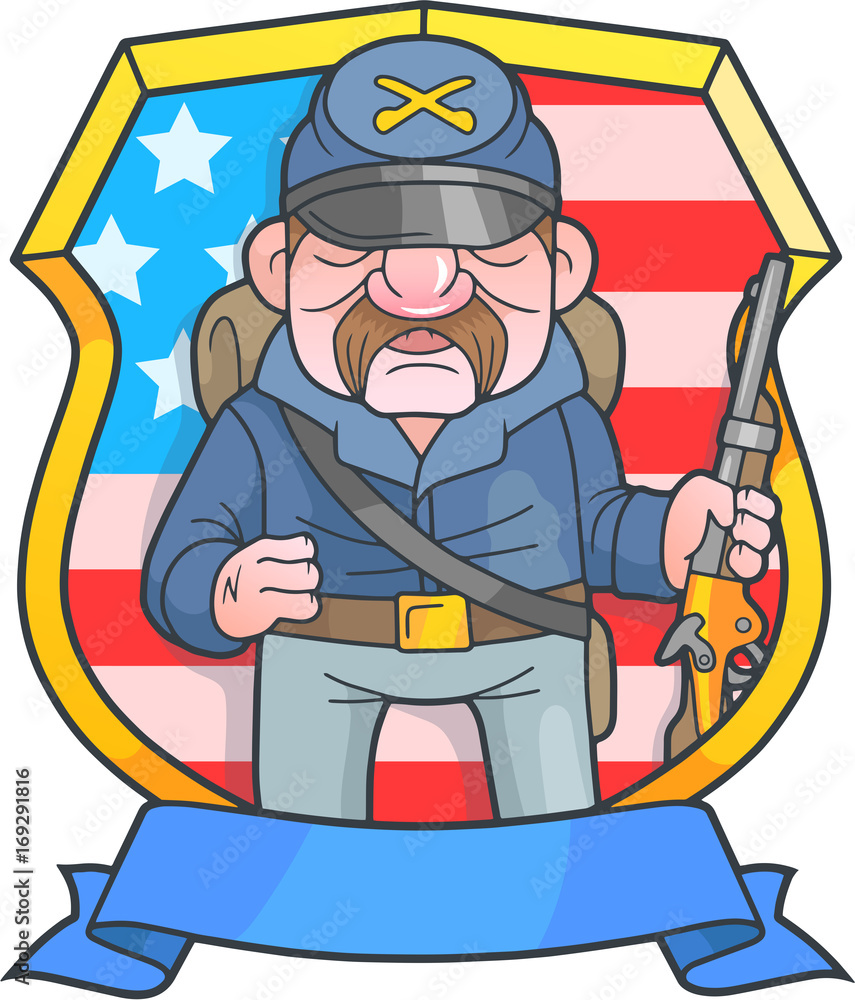 Cartoon soldier of the north army Stock Vector | Adobe Stock