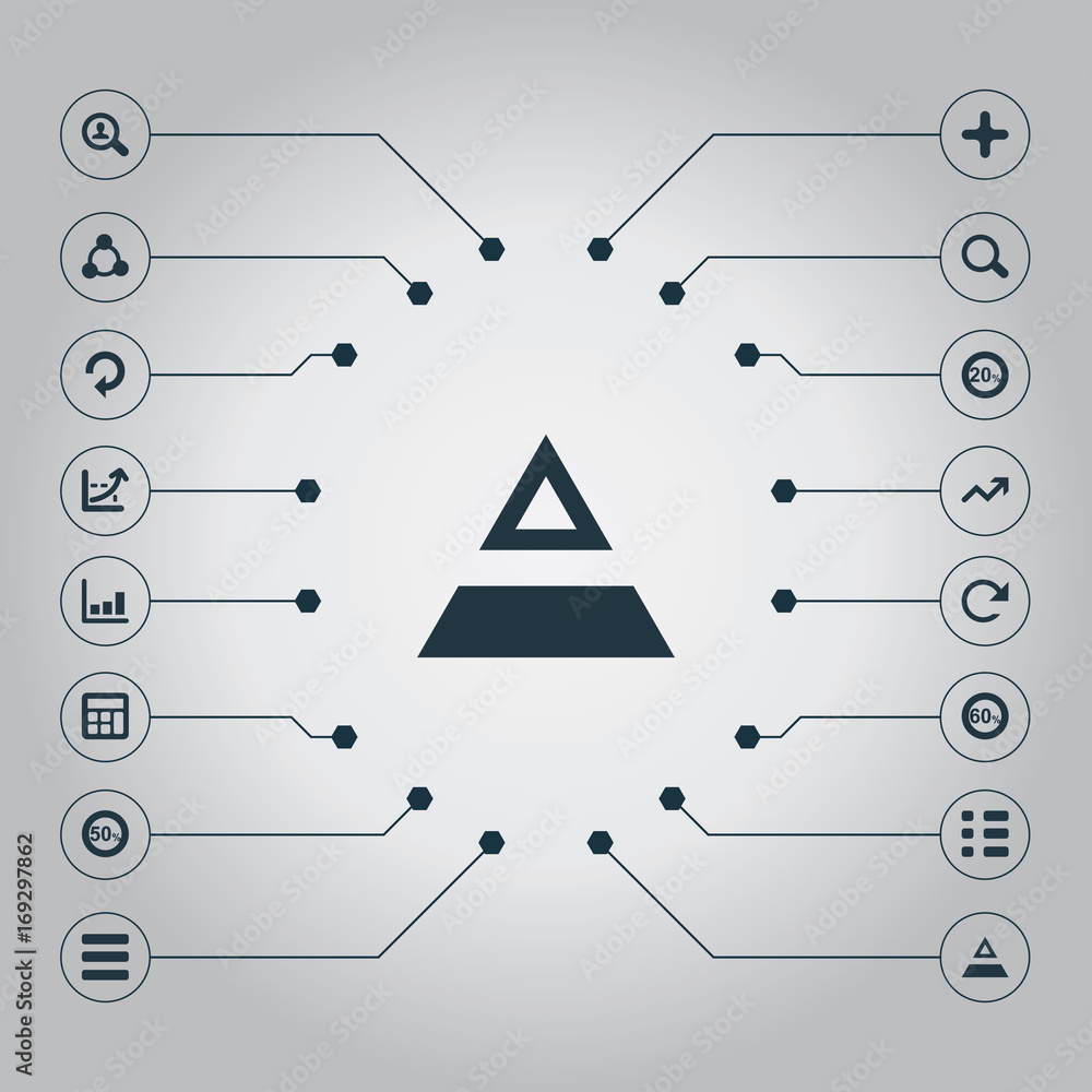 Vector Illustration Set Of Simple Diagram Icons. Elements Arrow ...