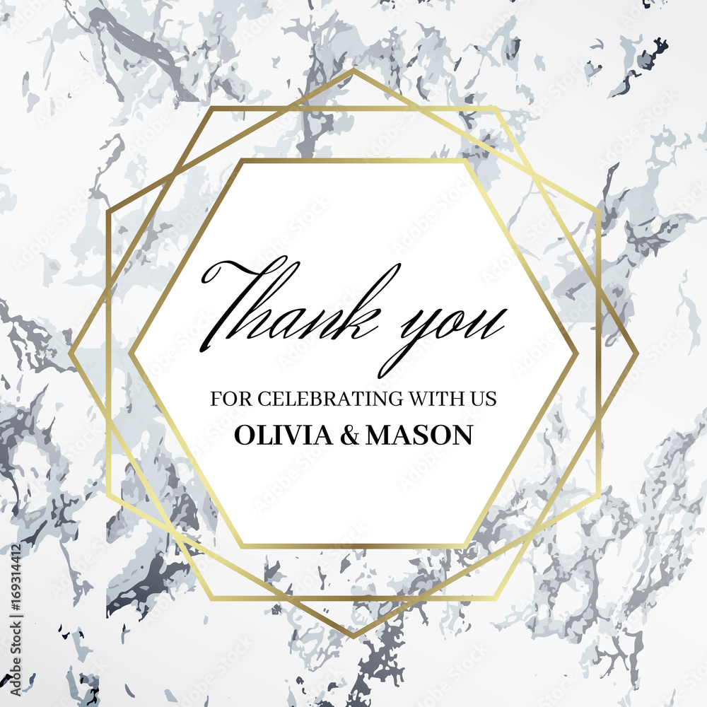 Thank you design template. The inscription celebrating with names ...