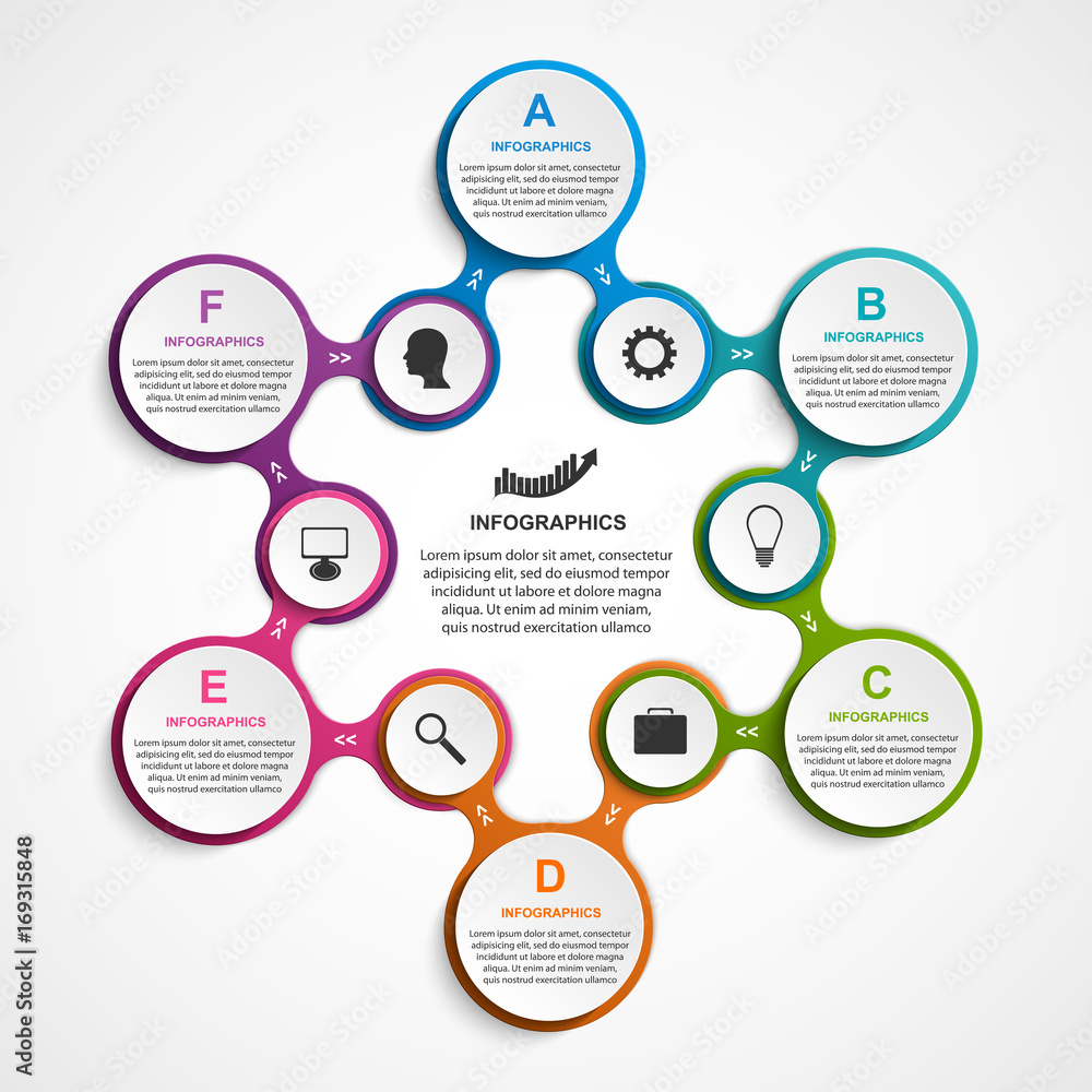 Infographic design organization chart template. Stock Vector | Adobe Stock