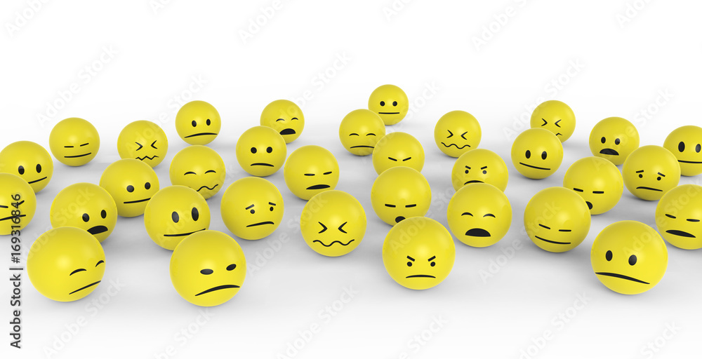 Smileys sind genervt Stock Illustration | Adobe Stock