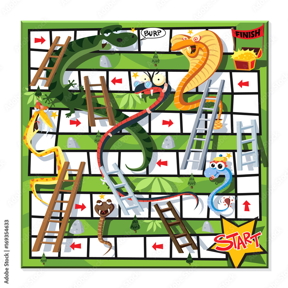 Snakes N ladders Stock Illustration | Adobe Stock