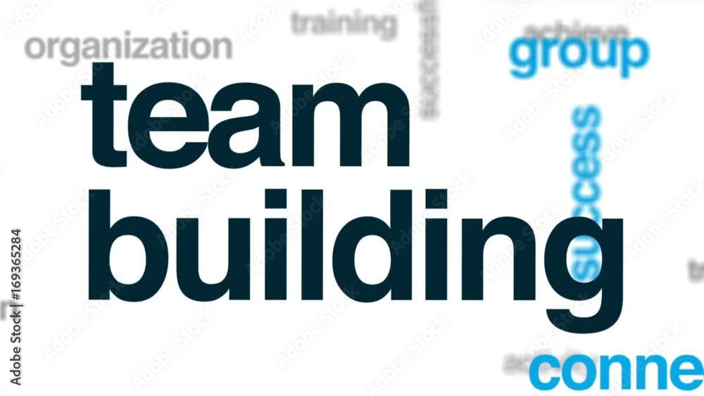 Team building animated word cloud, text design animation. Stock Video ...