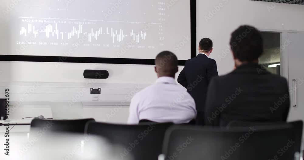 Businessman leading a training conference Stock Video | Adobe Stock