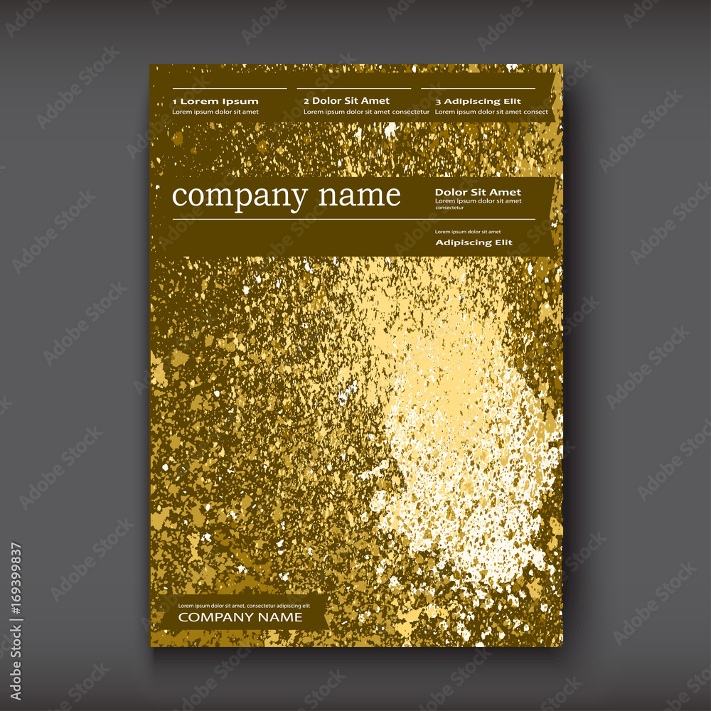 Gold paint splash, splatter explosion glitter artistic frame covers ...