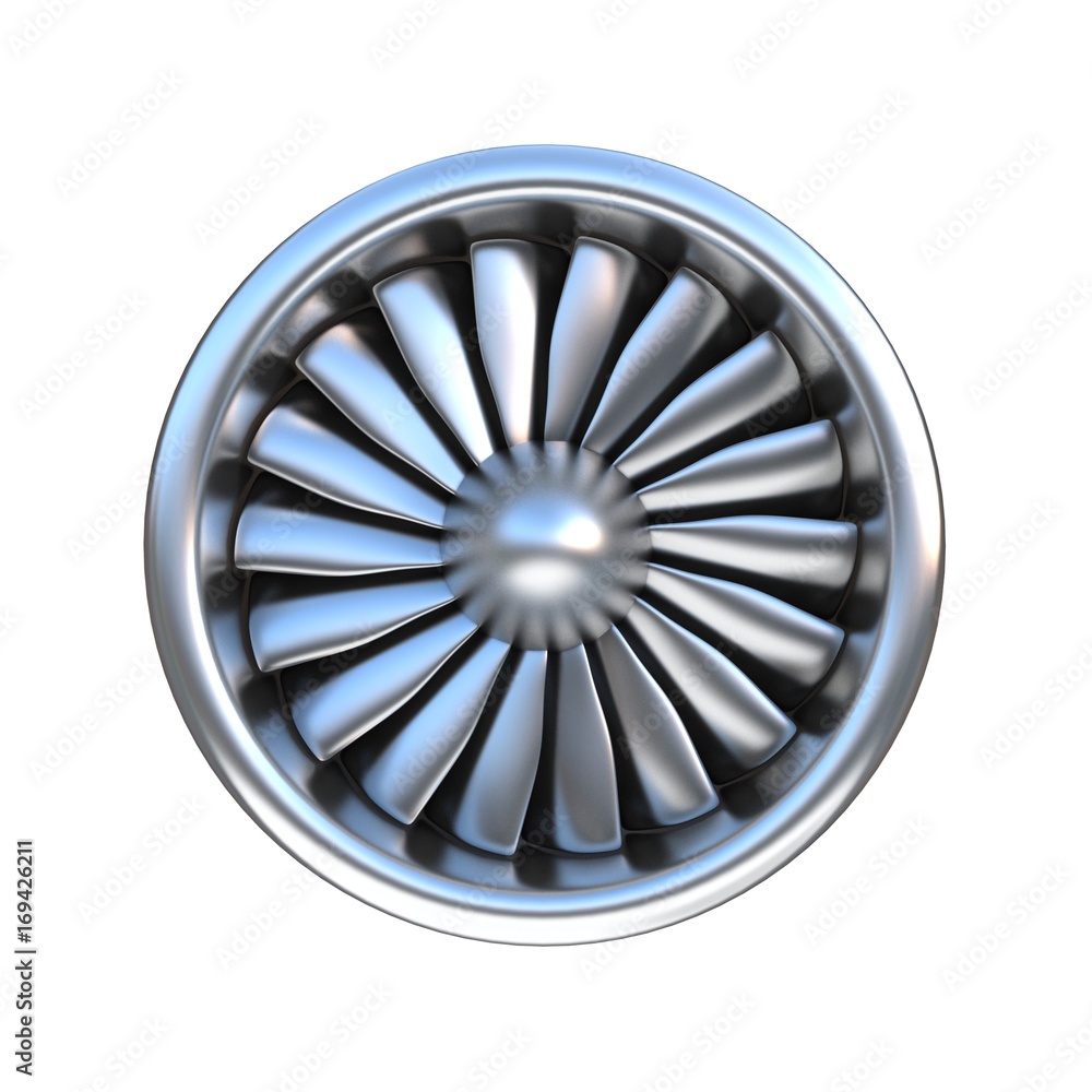 Jet engine front view 3d rendering Stock Illustration | Adobe Stock