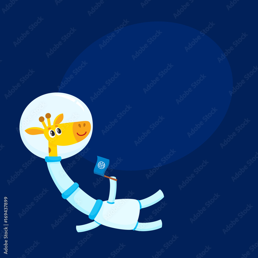 Tier Astronauten Cartoon