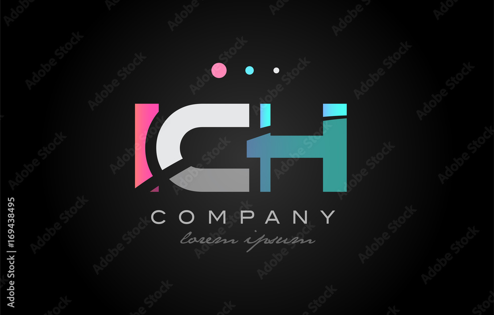 ICH i c h three letter logo icon design Stock Vector | Adobe Stock