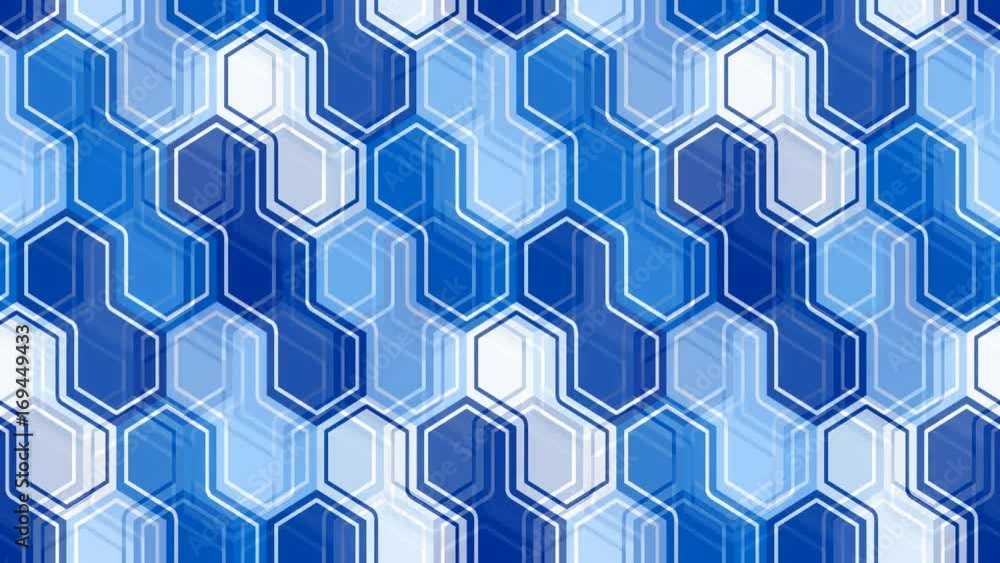Seamless loop animation background with blue tiles. Every sheet of this ...