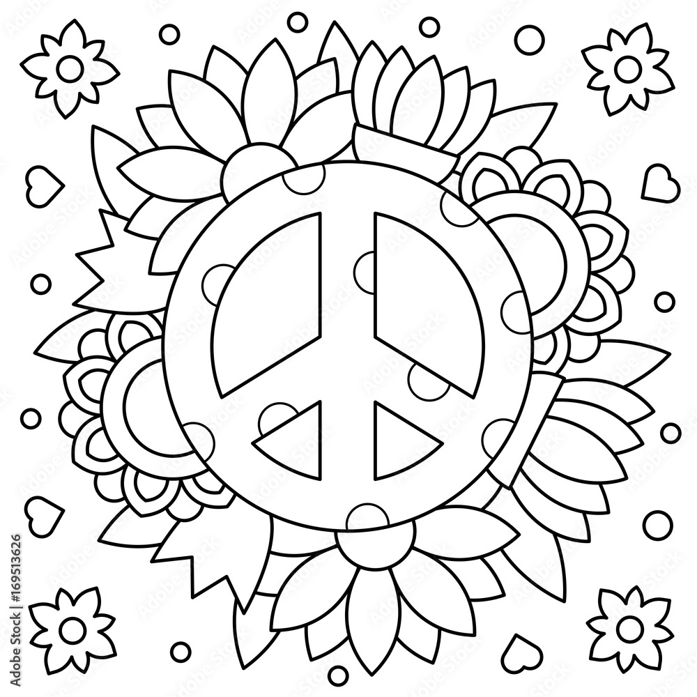 Pacific. Coloring page. Vector illustration. Stock Vector | Adobe Stock