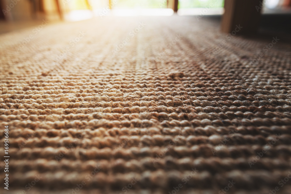 perspective close-up beige carpet texture floor of living room Stock ...