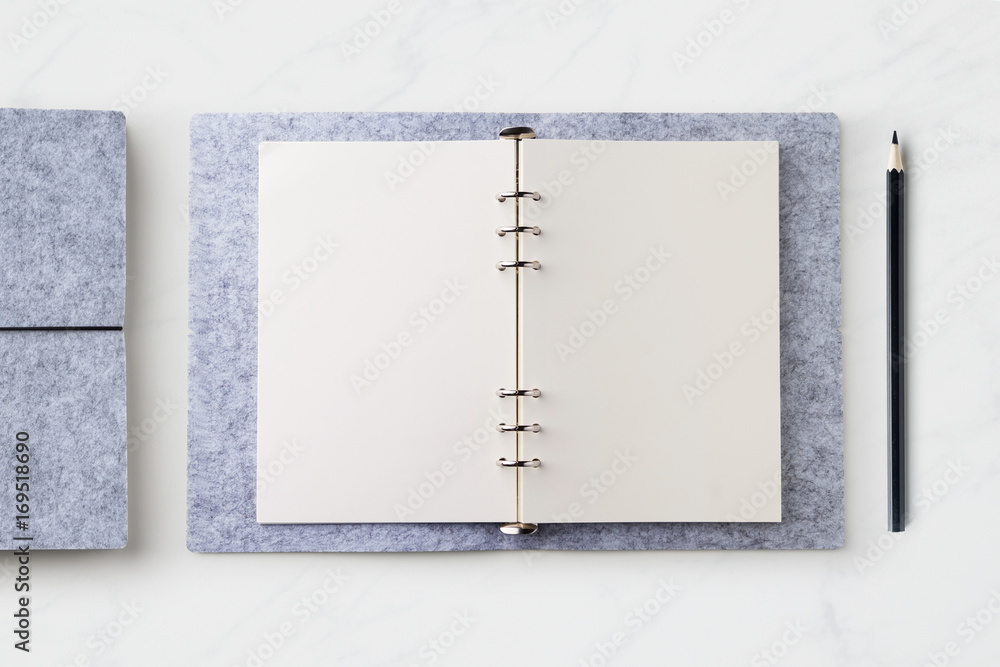 Business concept - Top view of modern office marble desktop background ...