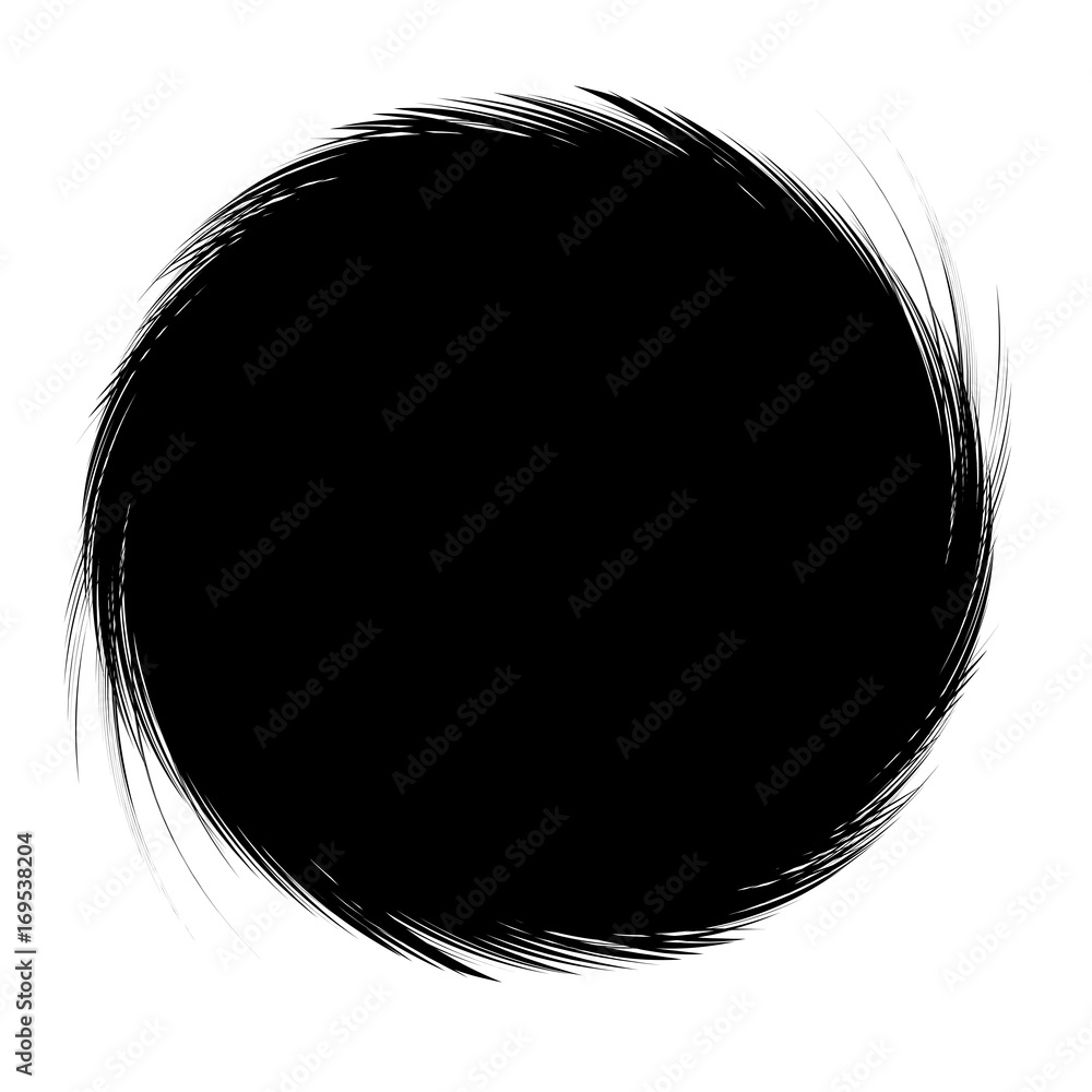 Abstract Black Round Frame on White Background Vector Illustration ...