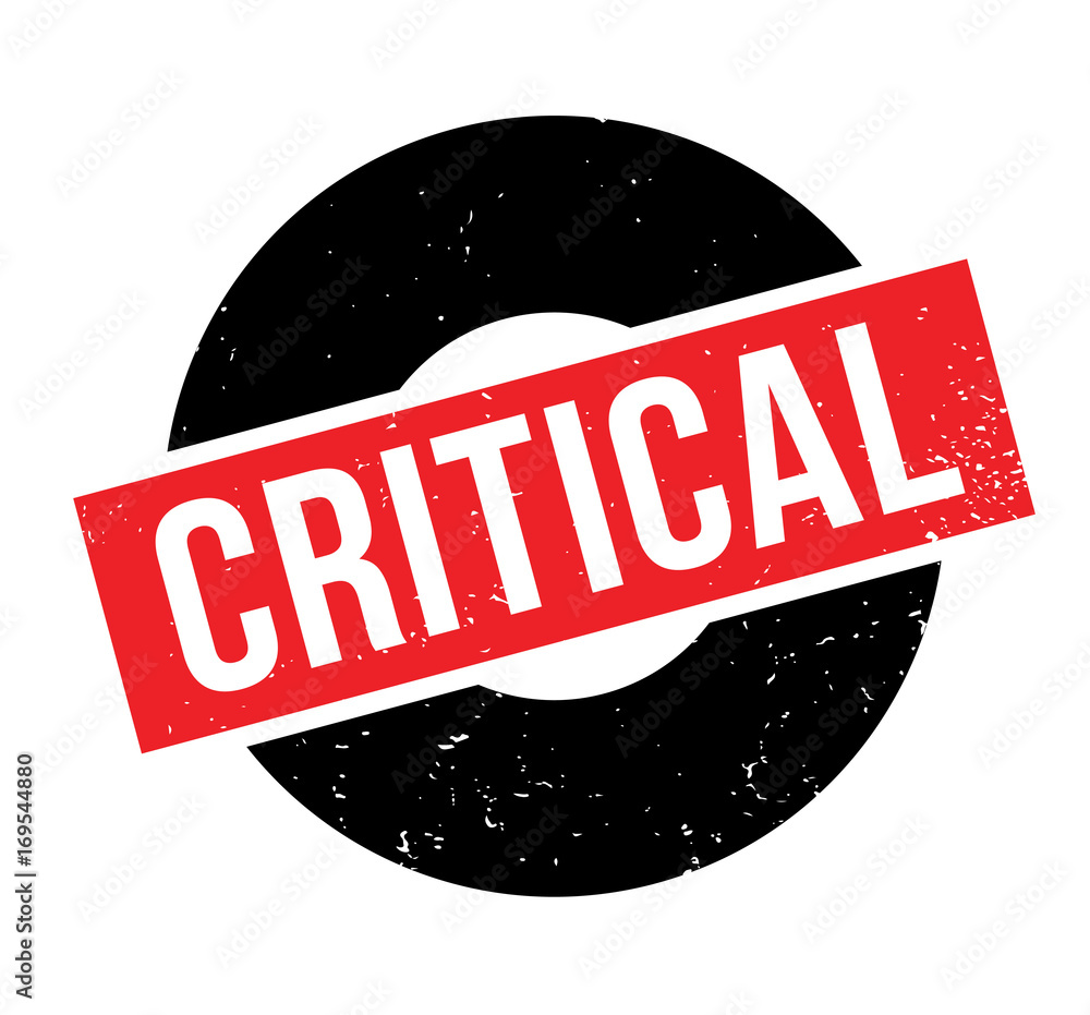 Critical rubber stamp. Grunge design with dust scratches. Effects can ...