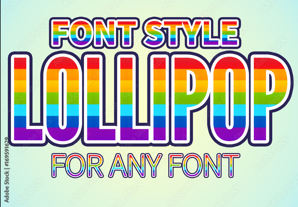 Bright Rainbow Text Style 1 Stock Template | Adobe Stock