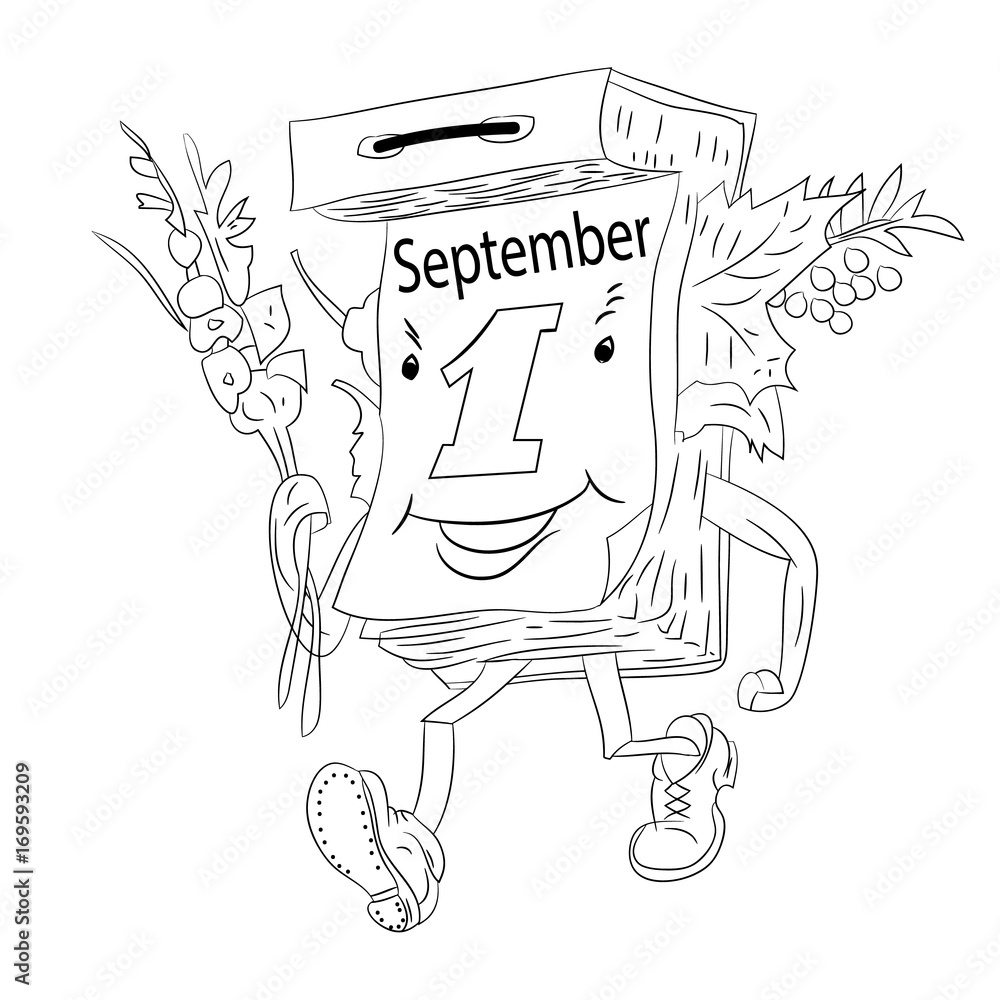 September Calendar Clip Art Black And White