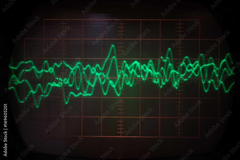 Reading a signal pulse on a classic oscilloscope Stock Photo | Adobe Stock