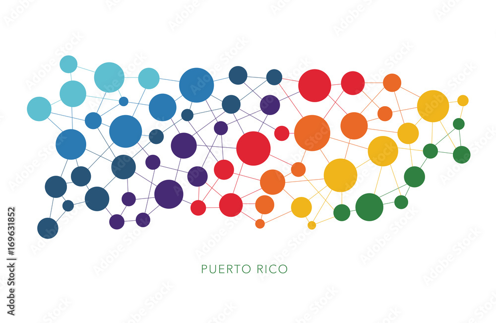 dotted texture Puerto Rico vector background Stock Vector | Adobe Stock