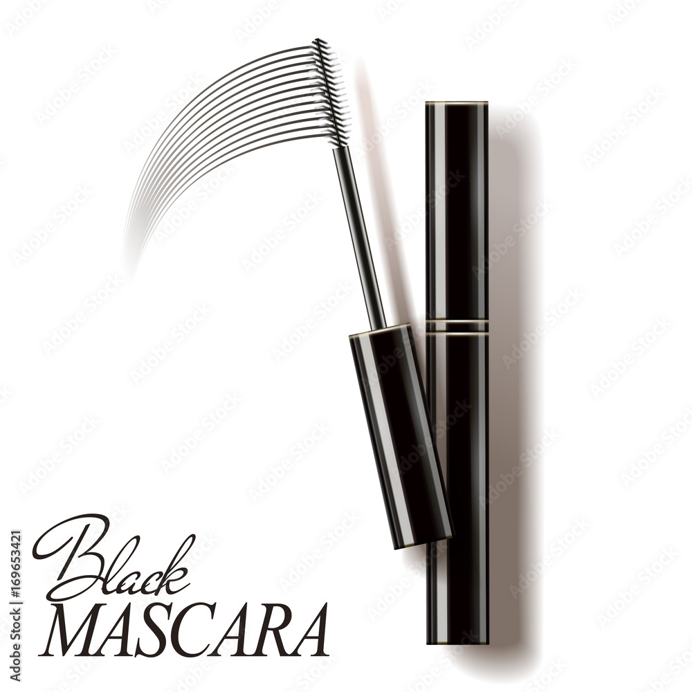 Black mascara mockup Stock Vector | Adobe Stock