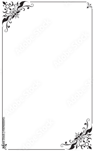 Black And White Border Design For A4 Size Paper