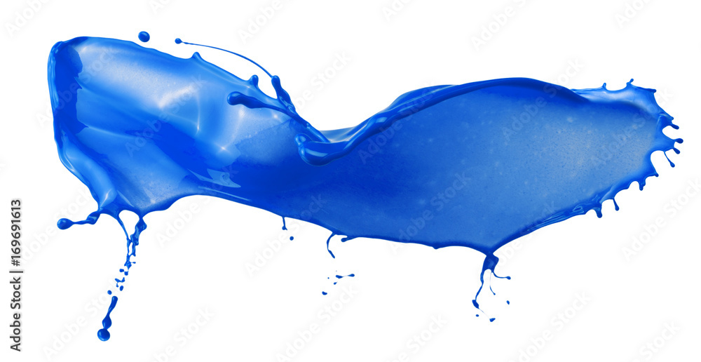 blue paint splash isolated on a white background Stock Photo | Adobe Stock