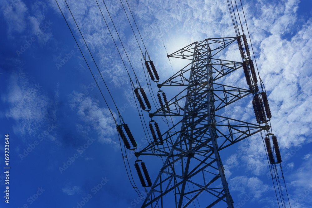 500 KV transmission line in maemoh lampang thailand. electricity ...