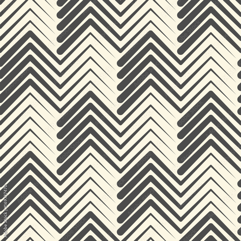 Seamless Zig Zag Pattern. Abstract Monochrome Background. Vector ...