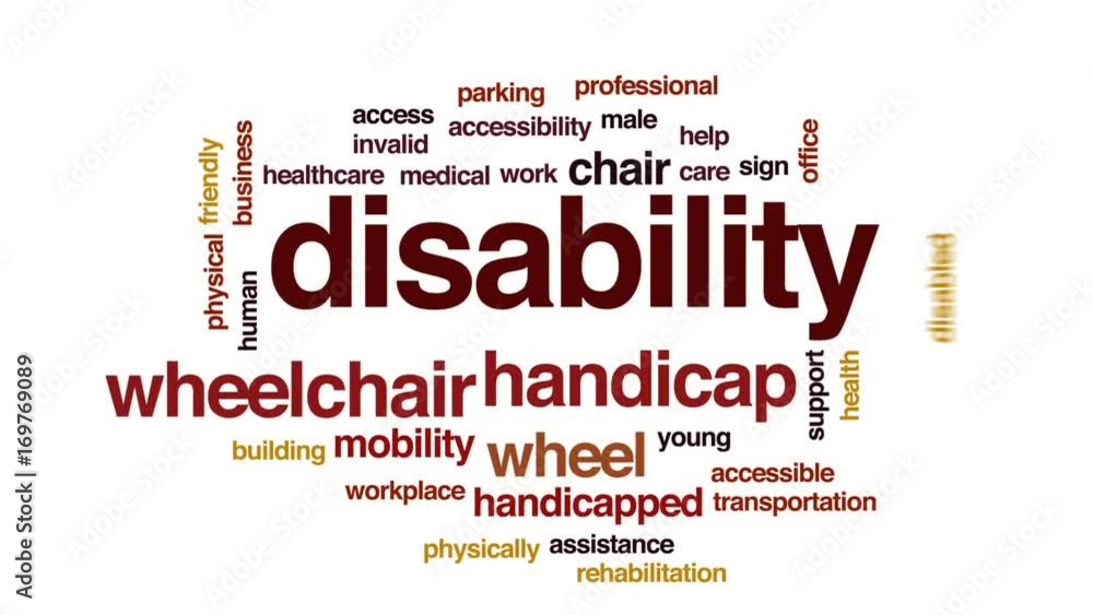 Disability animated word cloud, text design animation. Stock Video ...