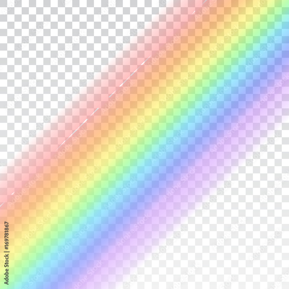 Rainbow icon. Shape realistic isolated on white transparent background ...