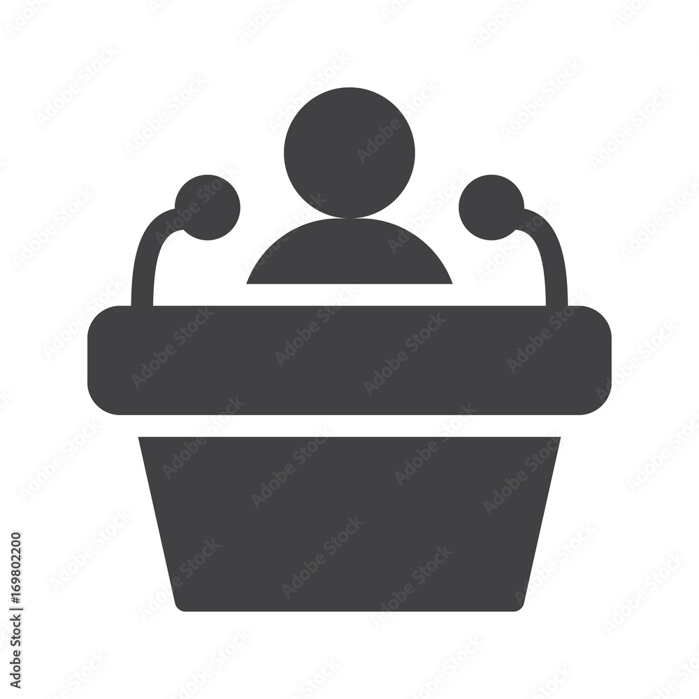 Lecture icon vector, filled flat sign, solid pictogram isolated on ...