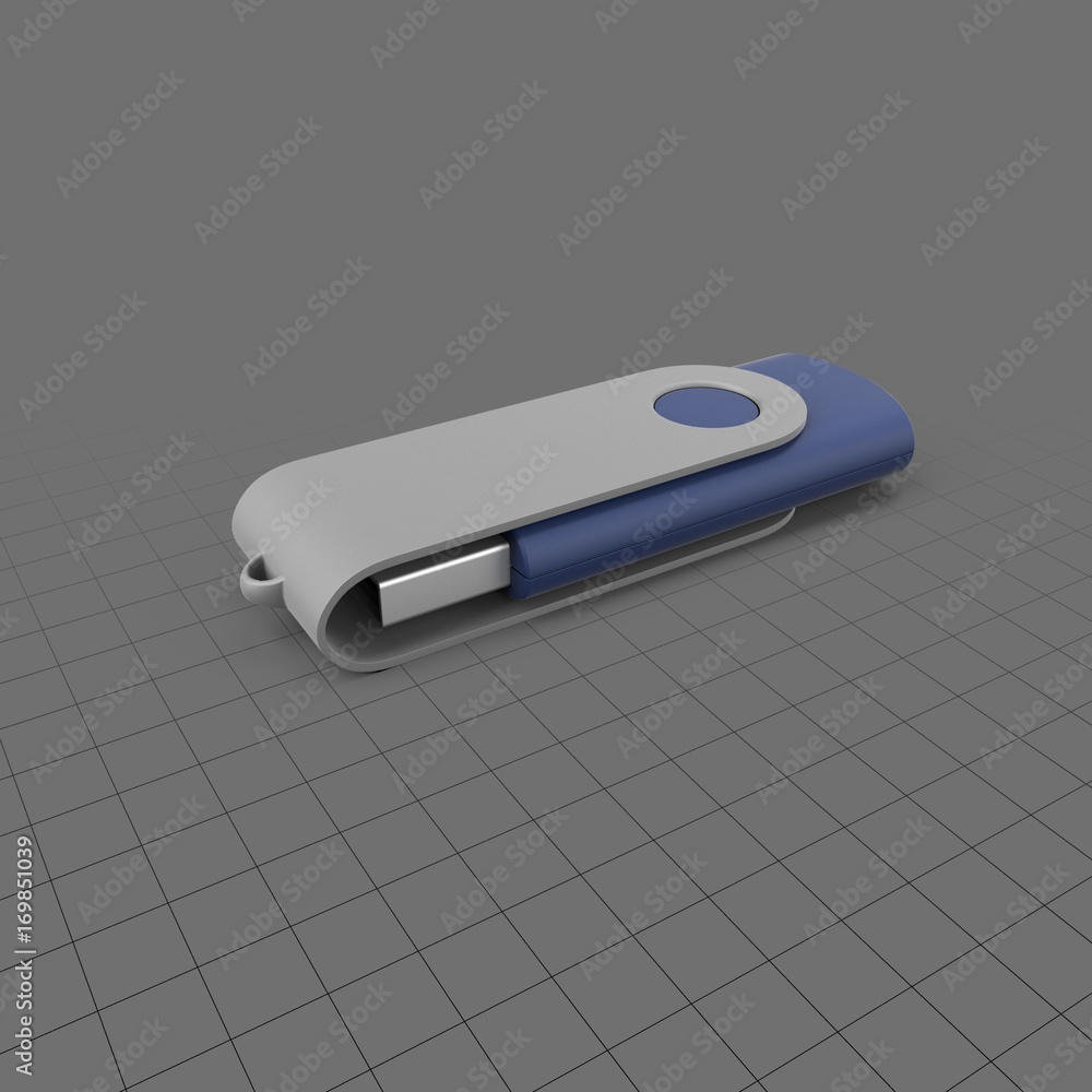 B Sliding Thumb Drive050 Stock 3D asset | Adobe Stock