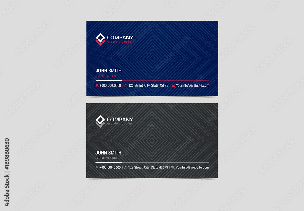 Multipurpose Business Card Layout with Geometric Elements 4 Stock ...
