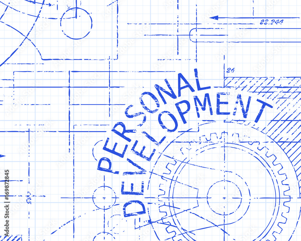 Personal Development Graph Paper Machine Stock Vector | Adobe Stock