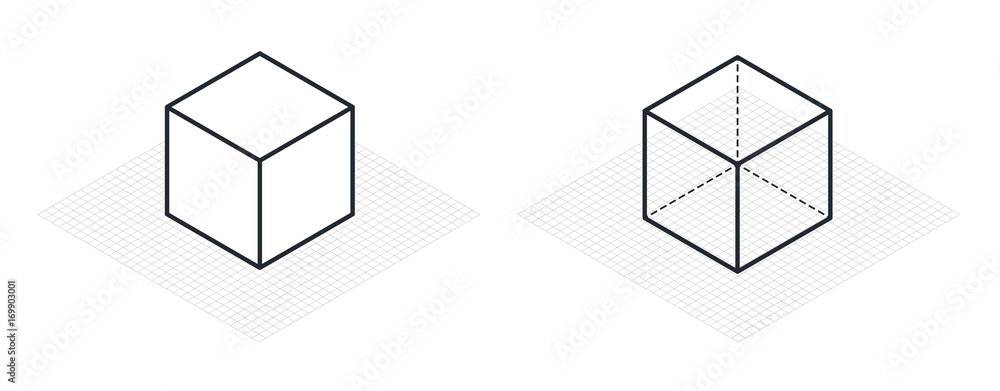Isometric Cube Drawing