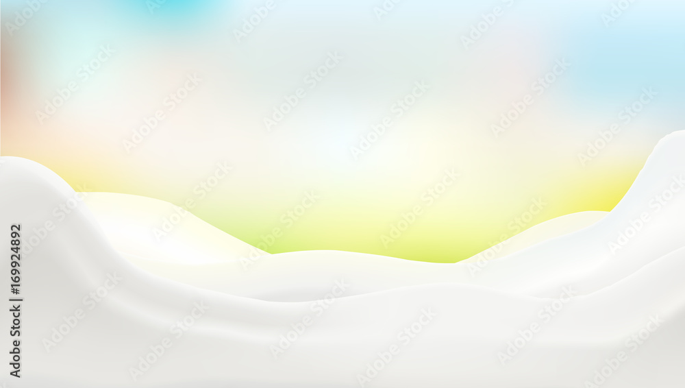 Realistic Milk Cream Background Template Stock Vector | Adobe Stock