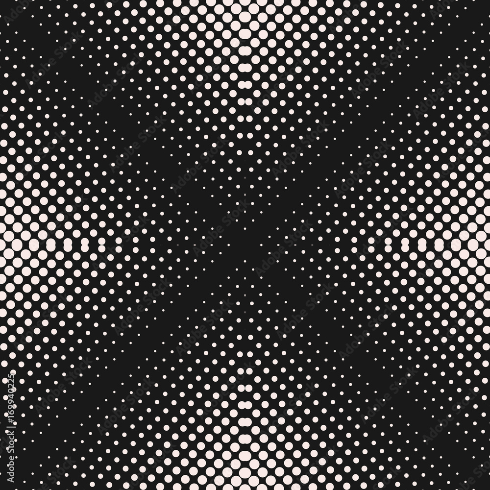 Vector seamless pattern, visual halftone gradually transition effect ...