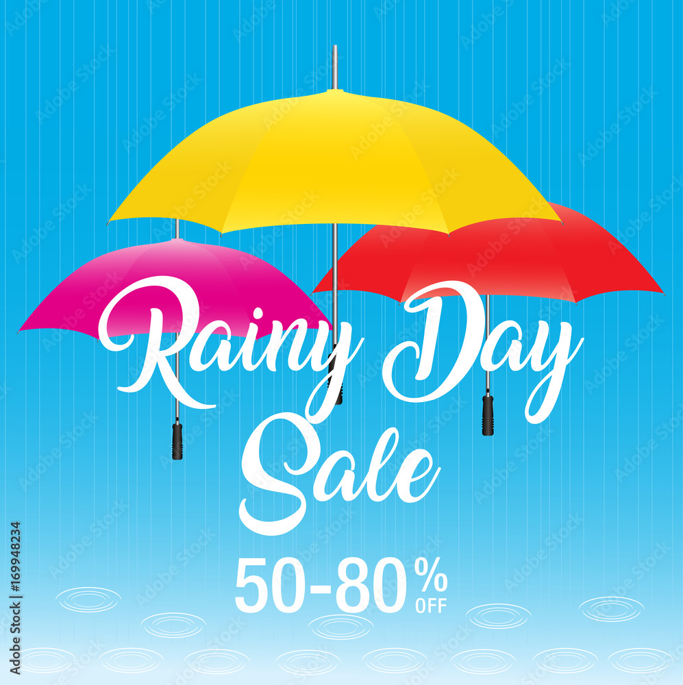 rainy day sale special offer banner Stock Vector | Adobe Stock