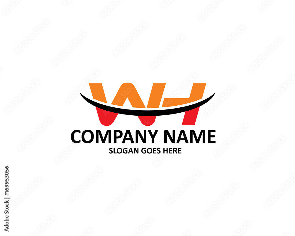 wh letter logo Stock Vector | Adobe Stock