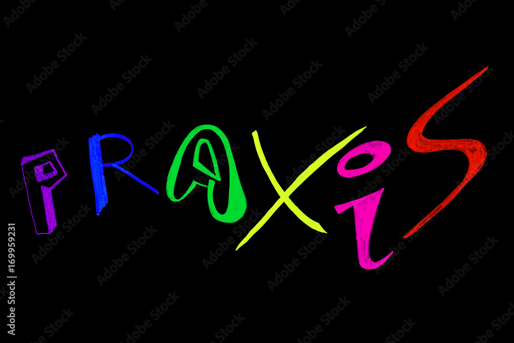 Praxis Symbol auf schwarzer Tafel Stock-Illustration | Adobe Stock