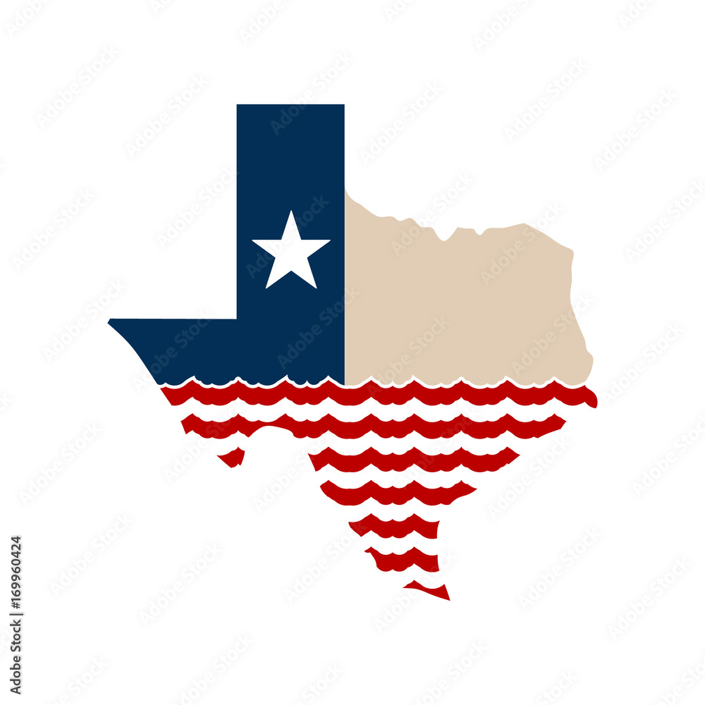 Texas Map Strong Against Adversity Logo Stock Vector | Adobe Stock
