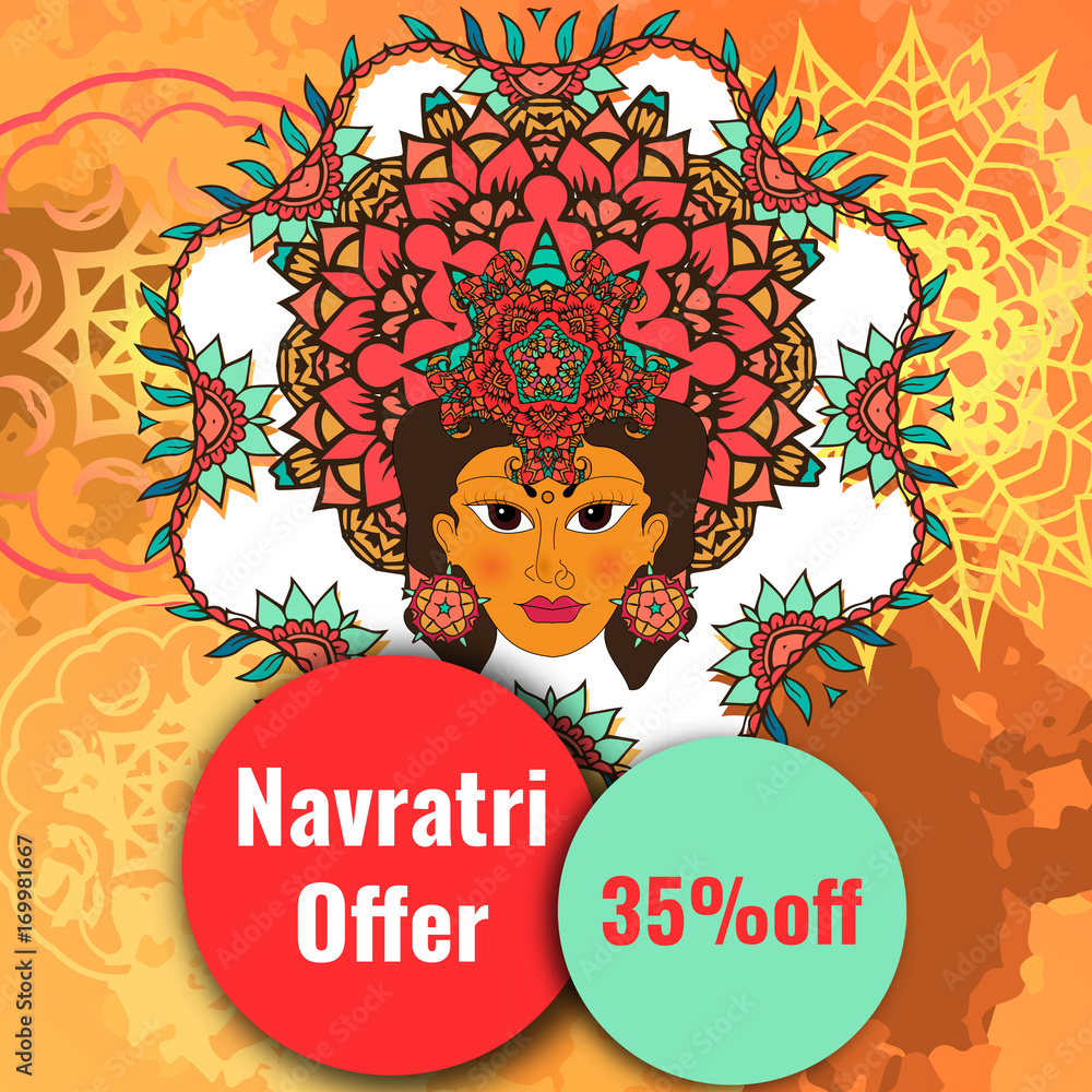 Navratri Sales Banner, Sale and Discount Flyer, Special Offer Poster ...