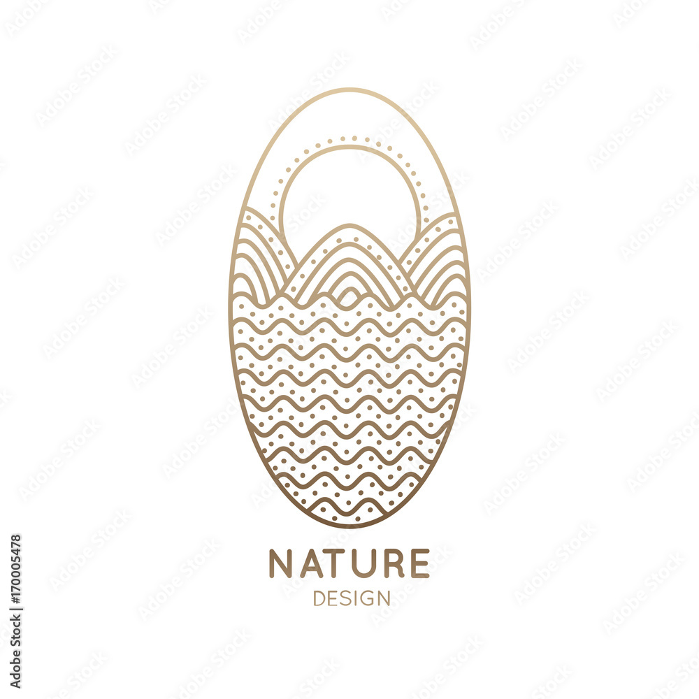 Logo oval nature Stock Vector | Adobe Stock