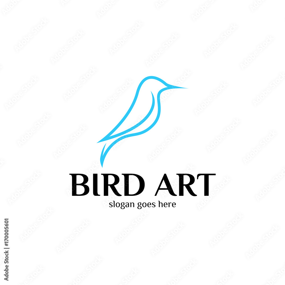 Bird Logo Vector Art Stock Vector | Adobe Stock