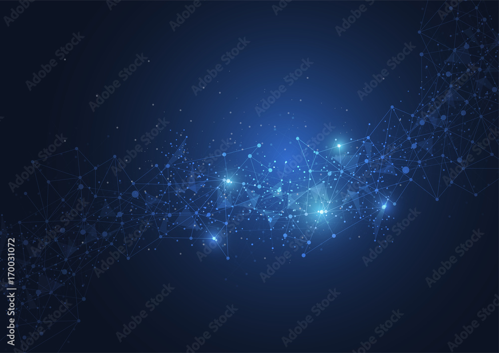 Abstract technology big data visualization. Futuristic space ...