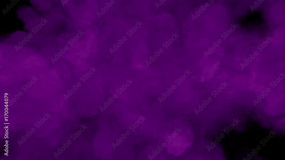 Vidéo Stock Animated two streams of purple toxic smoke filling up whole ...