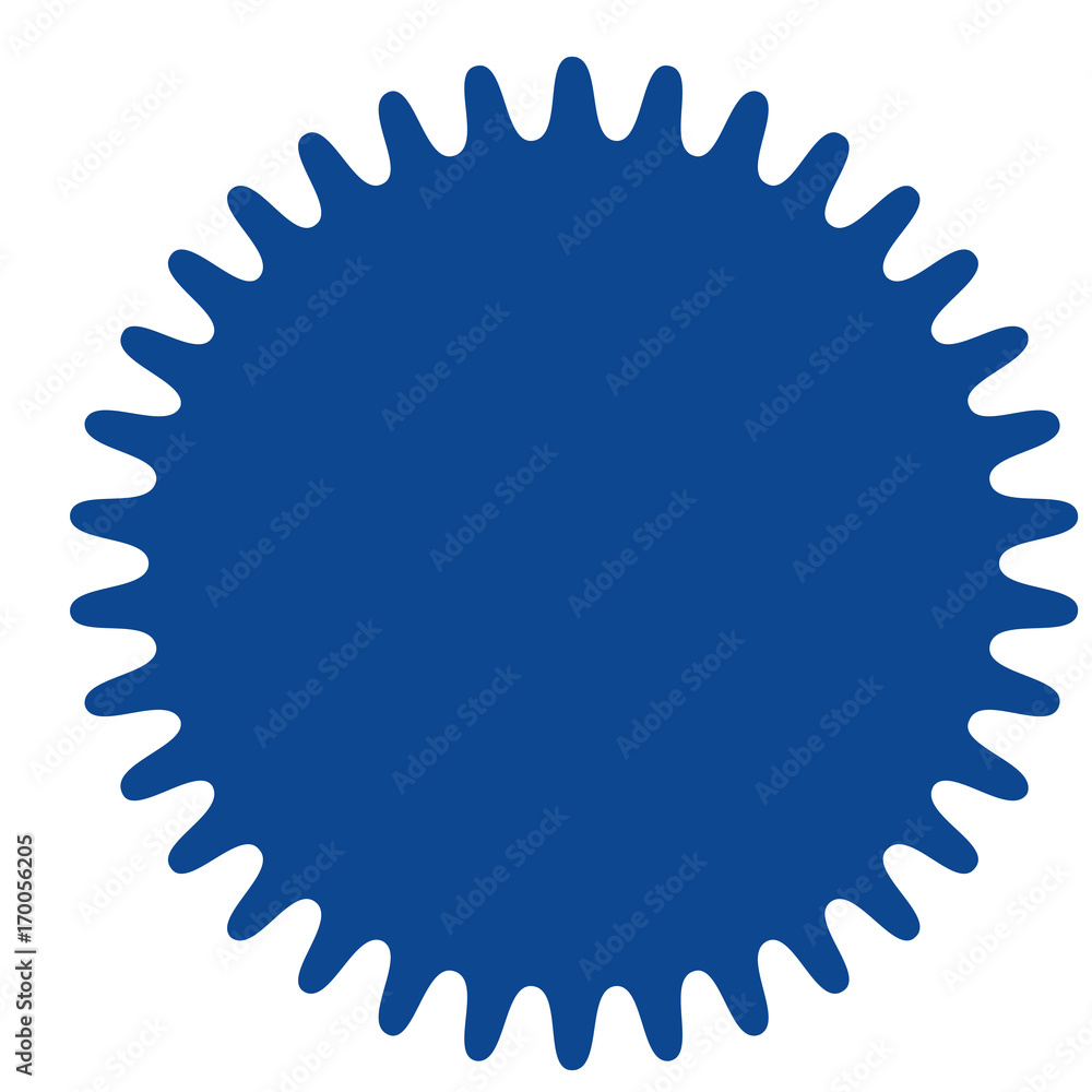 Vector starburst, sunburst badge. Blue color. Simple flat style ...