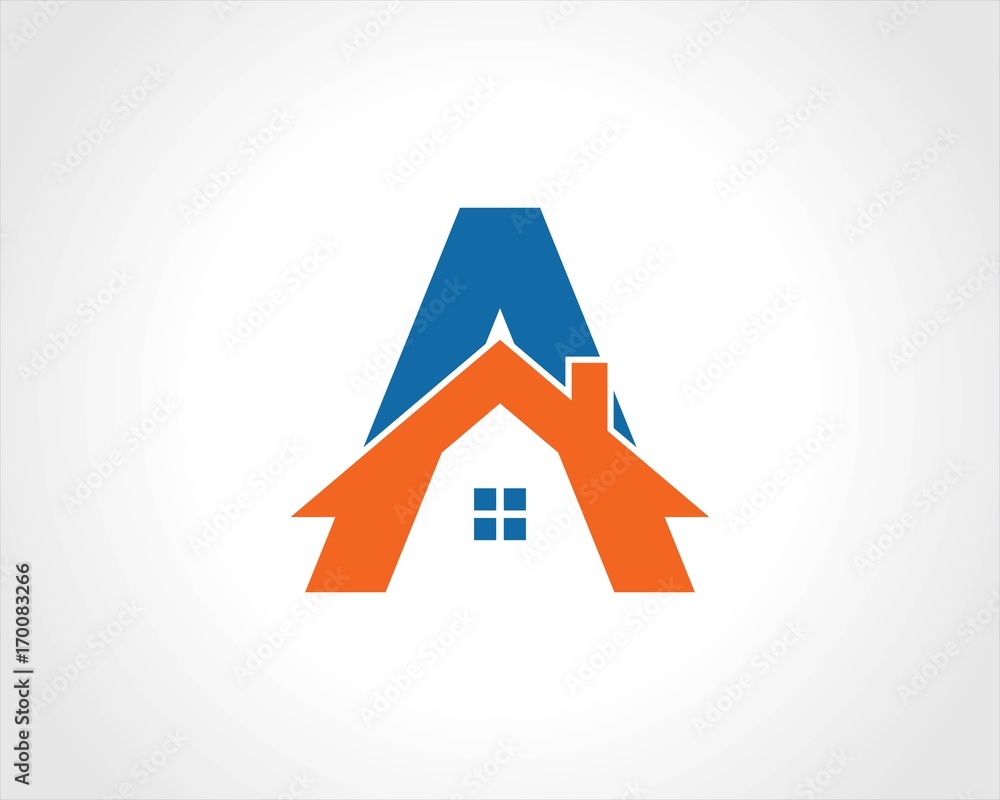 home building letter A logo Stock Vector | Adobe Stock