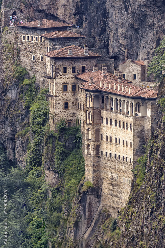 Turkey. Region Macka of Trabzon city - the Sumela Monastery (1600 year ...
